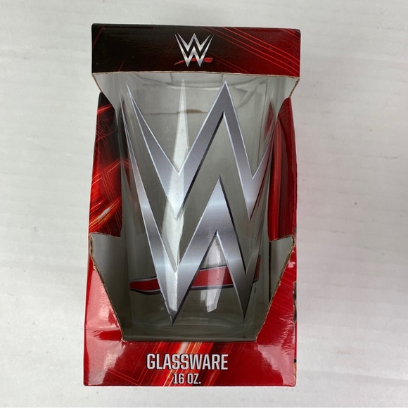 Silver Buffalo | Dining | Wwe Glassware 6 Oz Drink Glass Logo Silver ...
